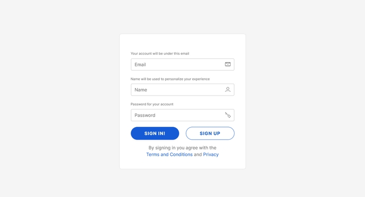 Bootstrap Sign In/Sign Up and Login/Registration Snippets