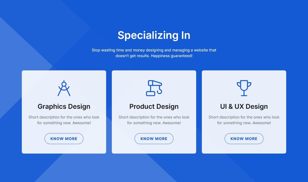 Bootstrap Features / Services Sections and Components