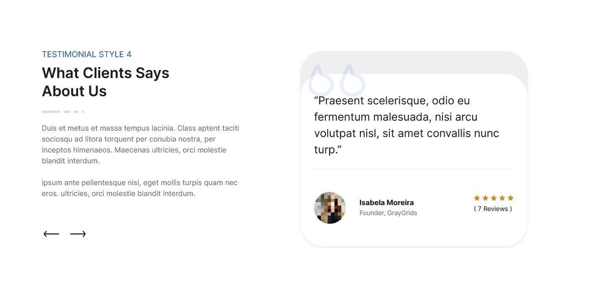Bootstrap Testimonials and Reviews Sections