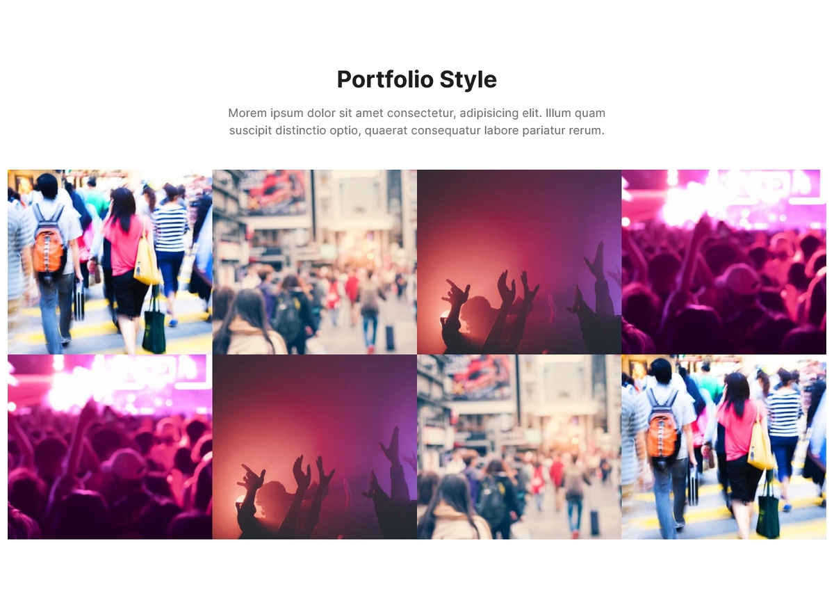 Bootstrap Portfolios Snippets and Sections