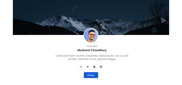 Bootstrap Profile Pages, Sections and Snippets