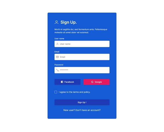 Bootstrap Sign In/Sign Up and Login/Registration Snippets
