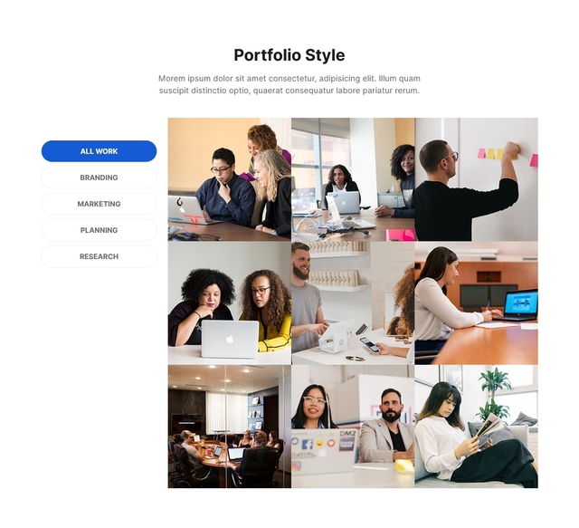 Bootstrap Portfolios Snippets and Sections