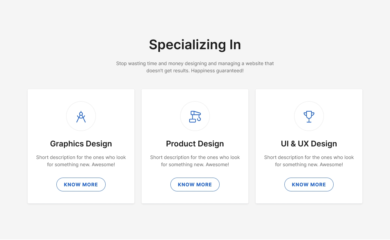 Bootstrap Features / Services Sections and Components