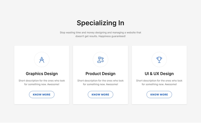 Bootstrap Features / Services Sections and Components