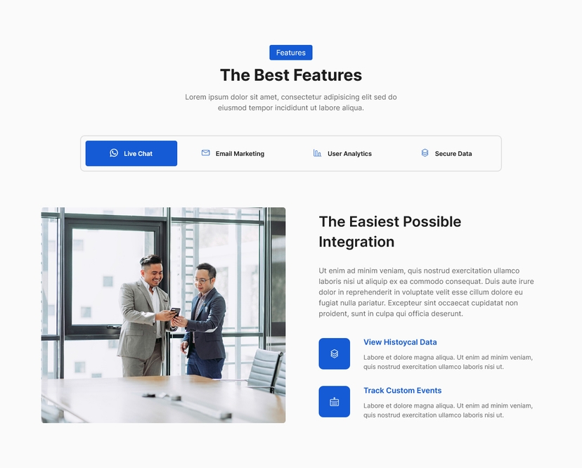 Bootstrap Features / Services Sections and Components
