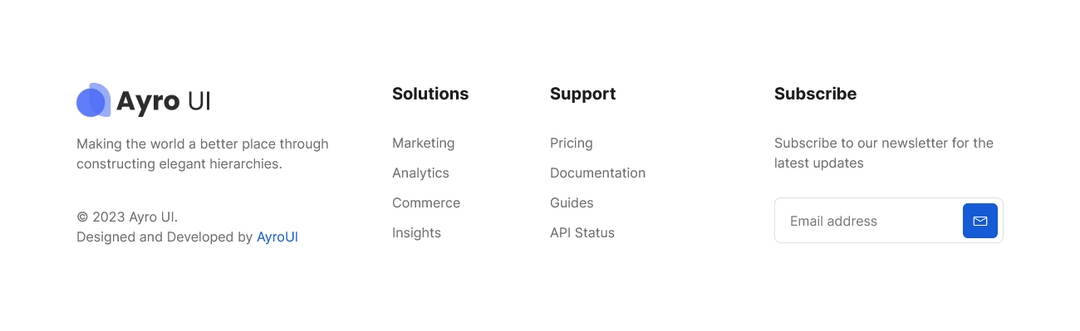 Bootstrap Footer Sections and Snippets