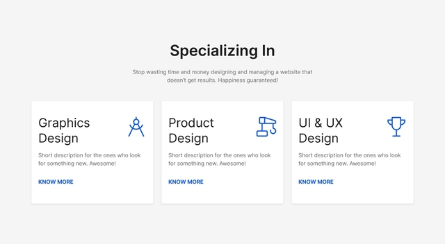 Bootstrap Features / Services Sections and Components