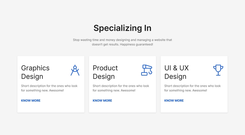 Bootstrap Features / Services Sections and Components