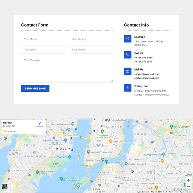 Bootstrap Contact Sections and Snippets