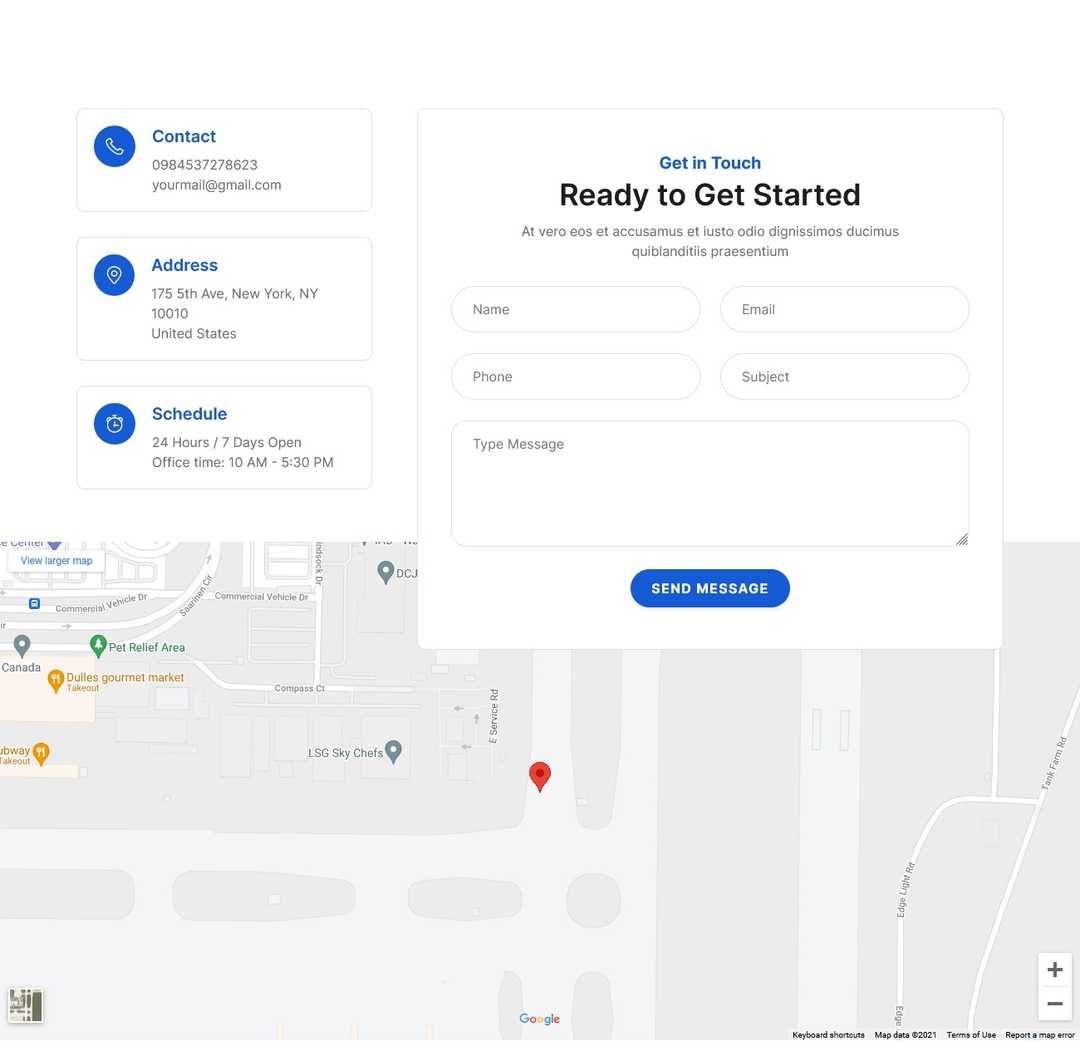 Bootstrap Contact Sections and Snippets