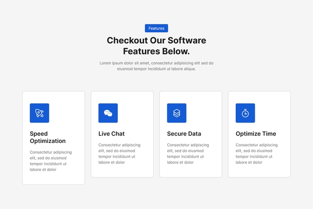 Bootstrap Features / Services Sections and Components