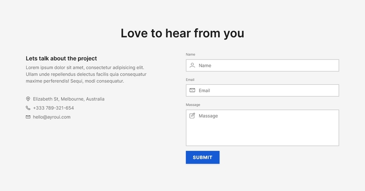 Bootstrap Contact Sections and Snippets