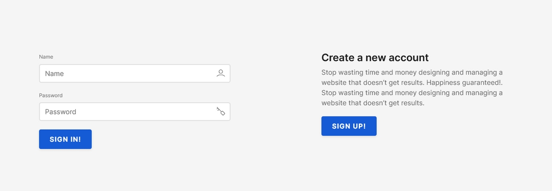 Bootstrap Sign In/Sign Up and Login/Registration Snippets