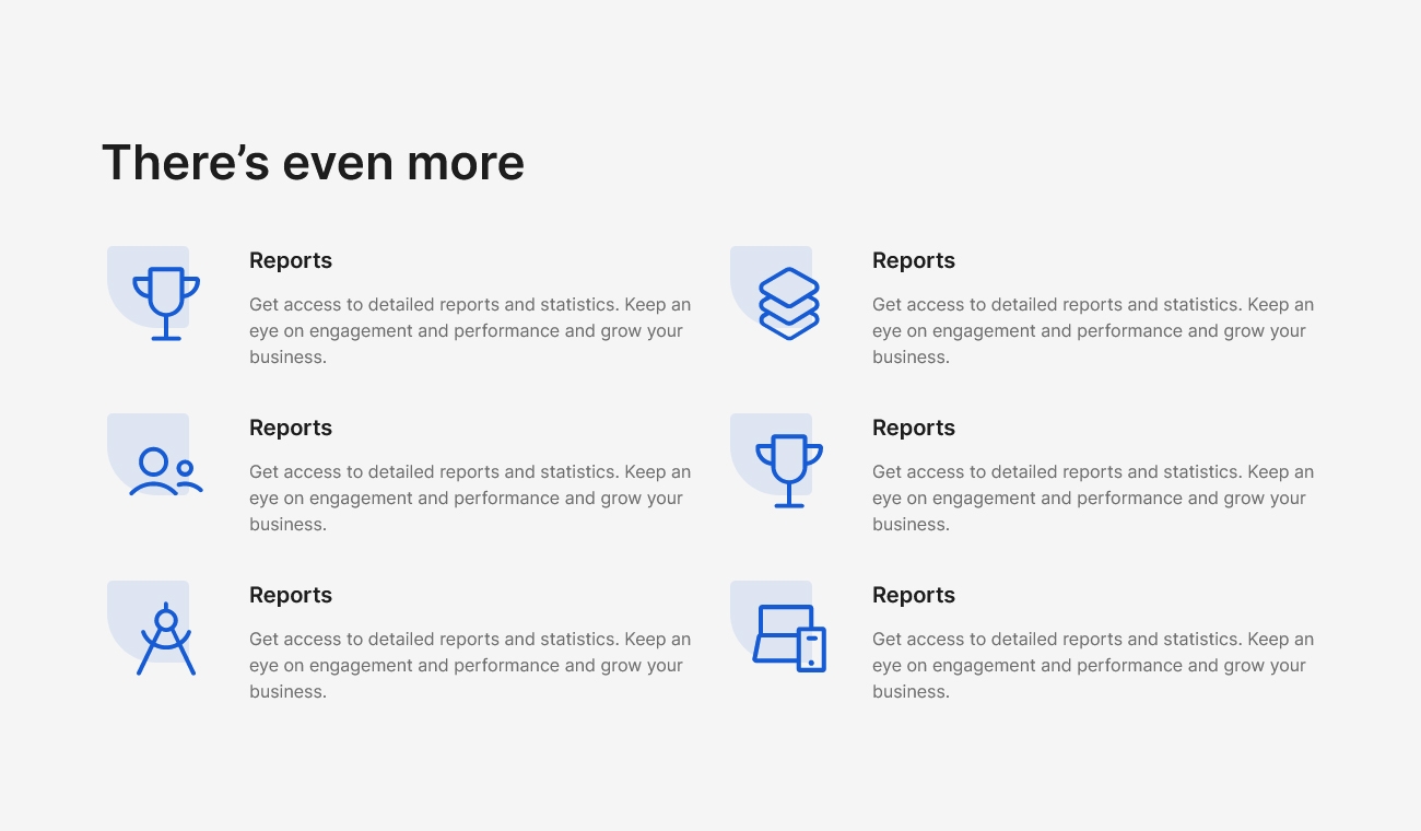 Bootstrap Features / Services Sections and Components