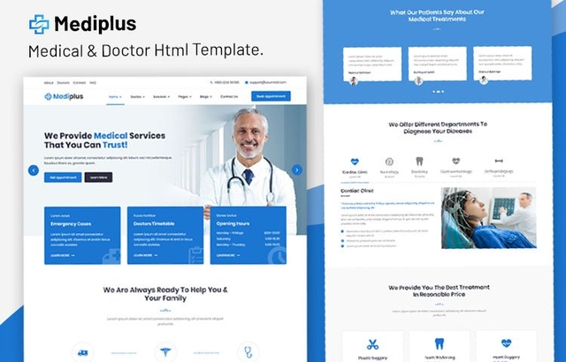 Mediplus – Medical and Doctor HTML Template | GrayGrids