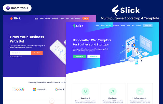 Slick - Stripe Style Bootstrap Template | GrayGrids