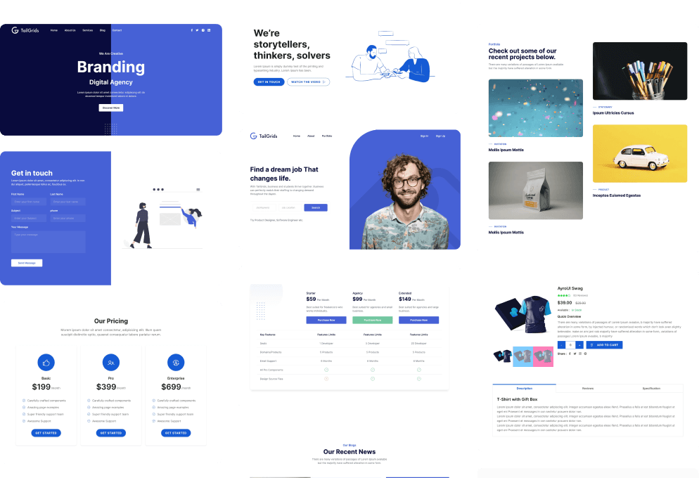 Free UI Components and Blocks for Bootstrap | GrayGrids