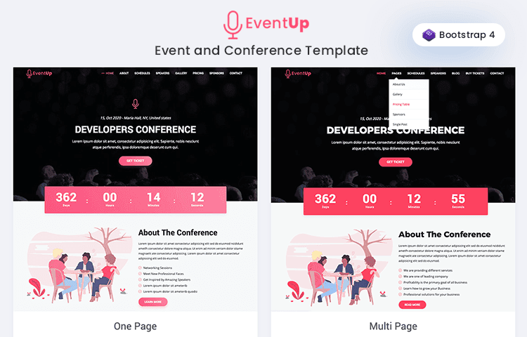 Impression Bootstrap Html5 Event Template Graygrids
