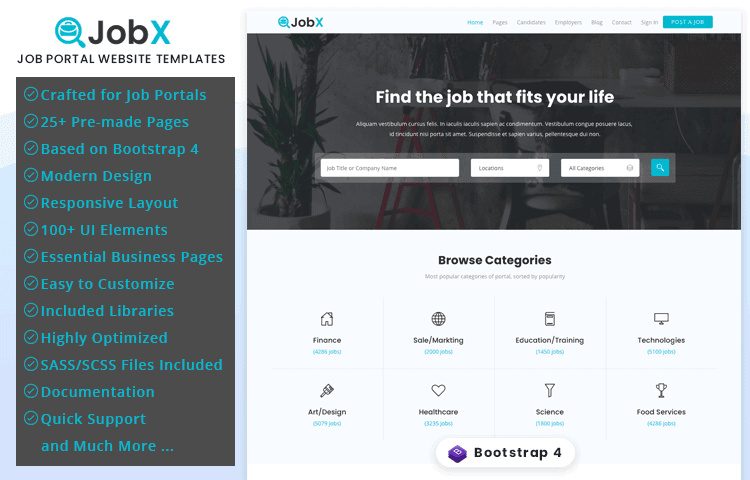 JobMate - Bootstrap Job Portal Website Template | GrayGrids