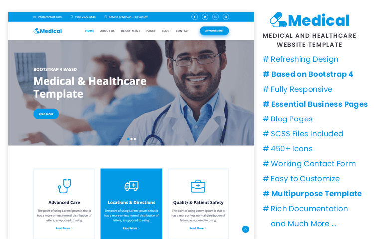 Mediplus – Medical and Doctor HTML Template | GrayGrids