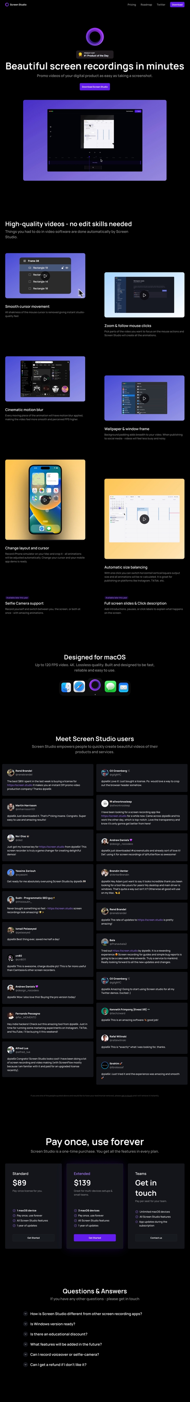Screen Studio - Design Inspirations | GrayGrids